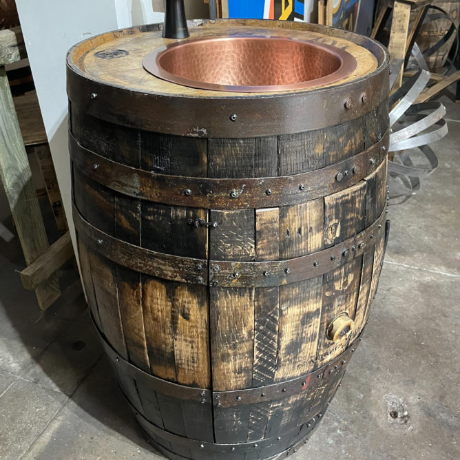 Bourbon barrel milking stool | Bourbon Barrel Furniture - Bourbon ...